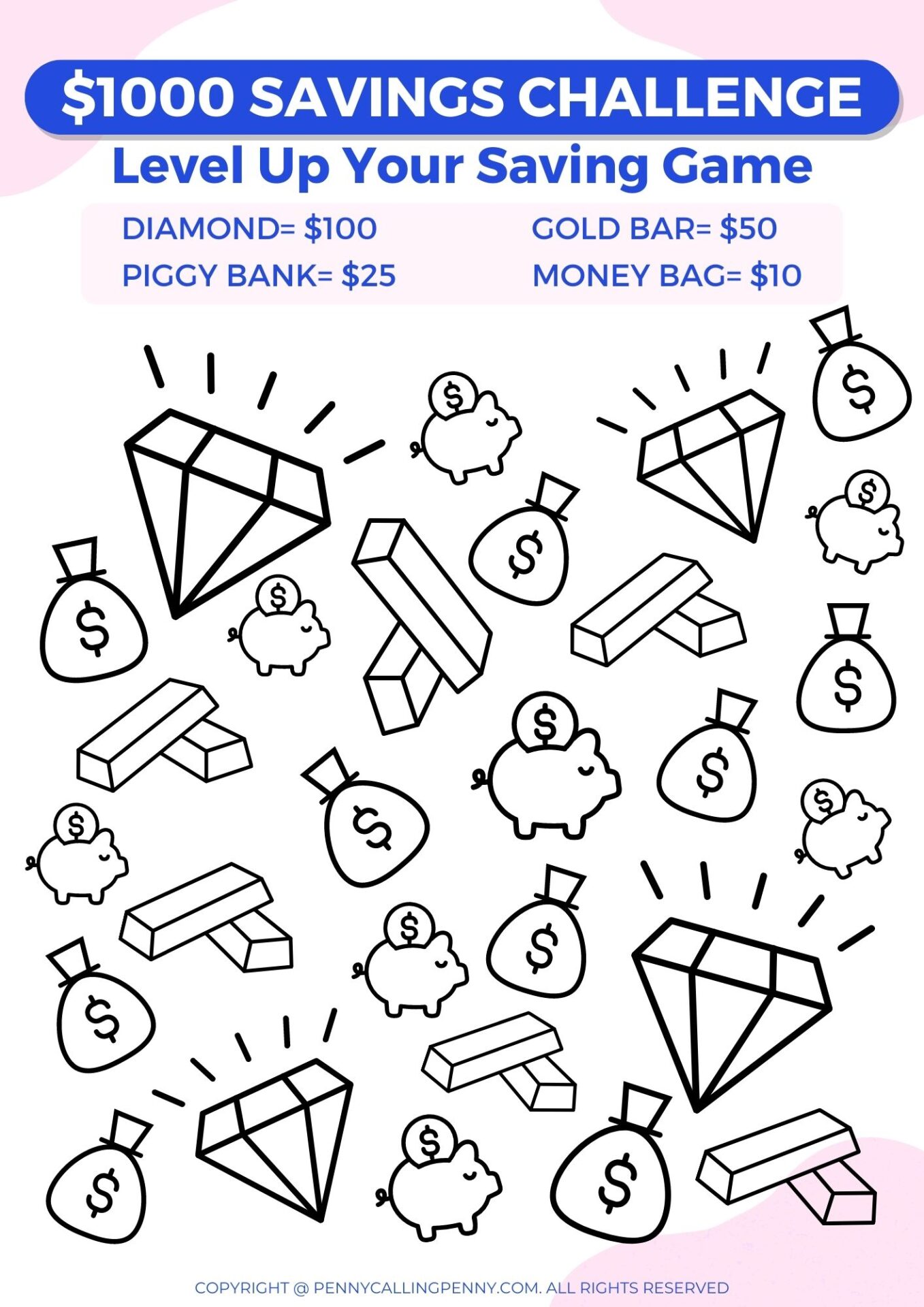 Best Debt Payoff Coloring Sheets and Savings Printables | Penny Calling ...