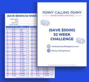 52-Week Money Challenge (Save $5000 + Free Printable) | Penny Calling Penny