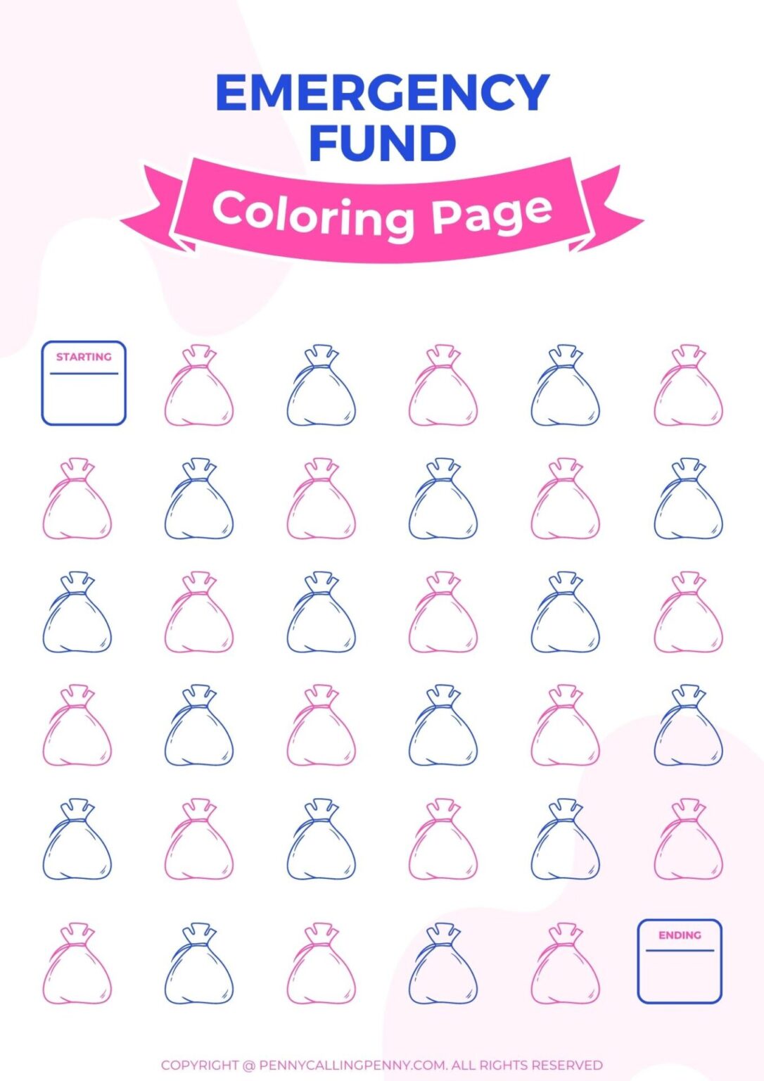 Best Debt Payoff Coloring Sheets and Savings Printables | Penny Calling ...