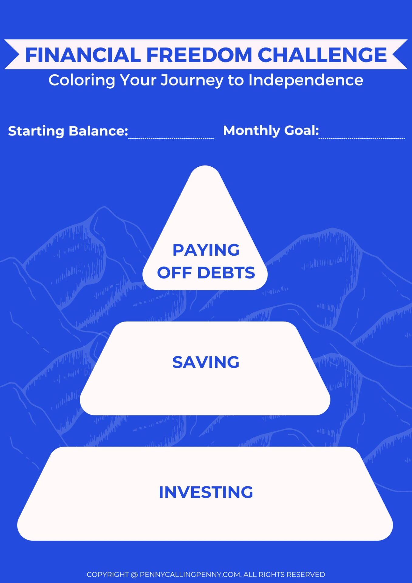 Best Debt Payoff Coloring Sheets and Savings Printables | Penny Calling ...